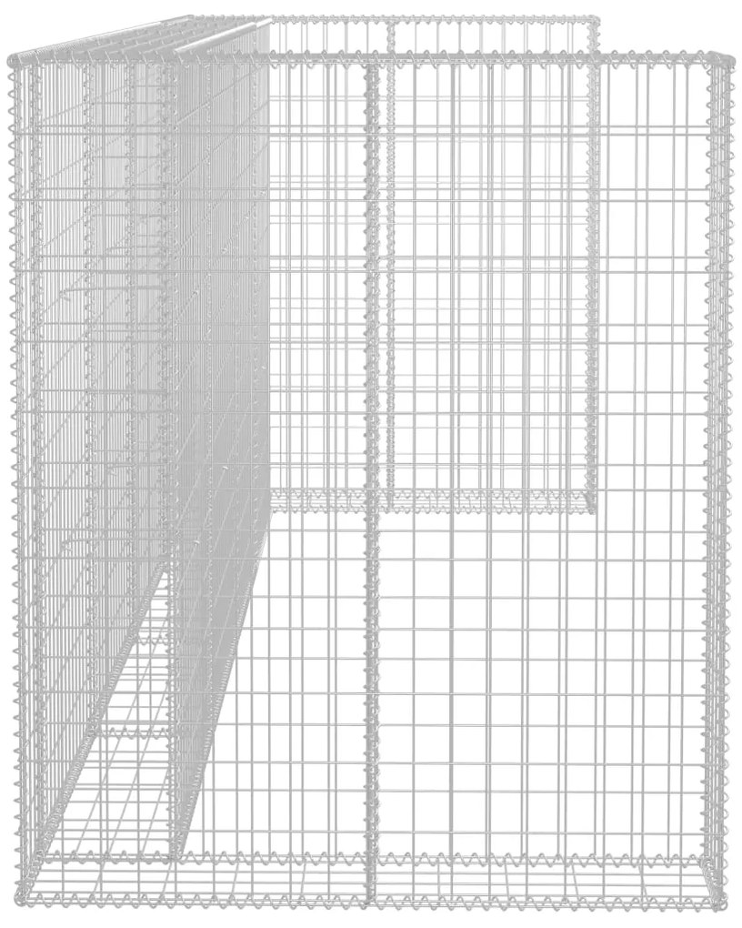 vidaXL Gabionová zástěna pro popelnice pozinkovaná ocel 320x100x120 cm
