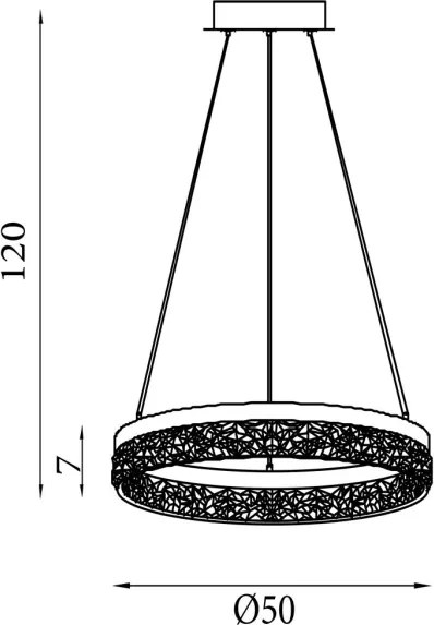 Searchlight 98700-50LT - LED Stmívatelný lustr na lanku MADELEJNE LED/25W/230V