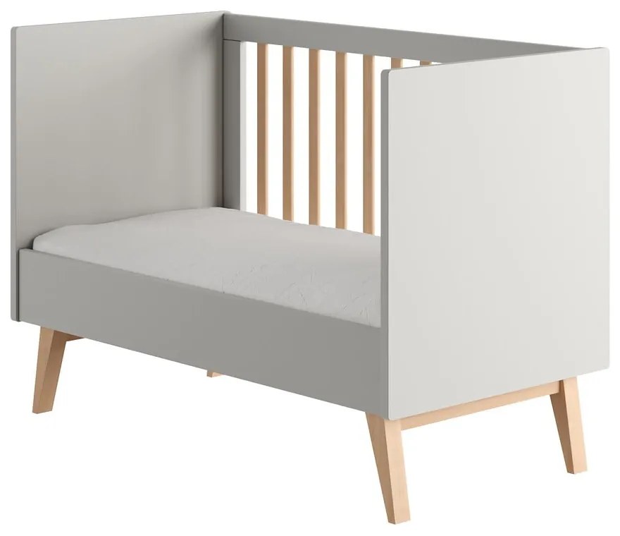 Šedá postýlka 60x120 cm Swing – Pinio