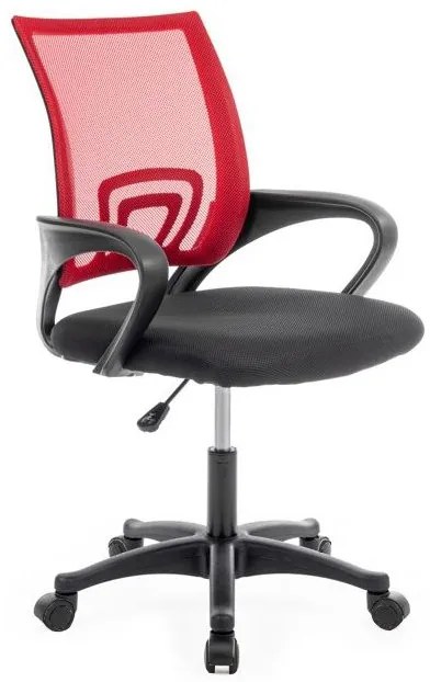 Otočná židle Moris černo-červená