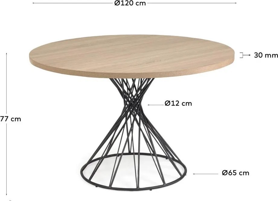 Kulatý jídelní stůl ø 120 cm Niut – Kave Home