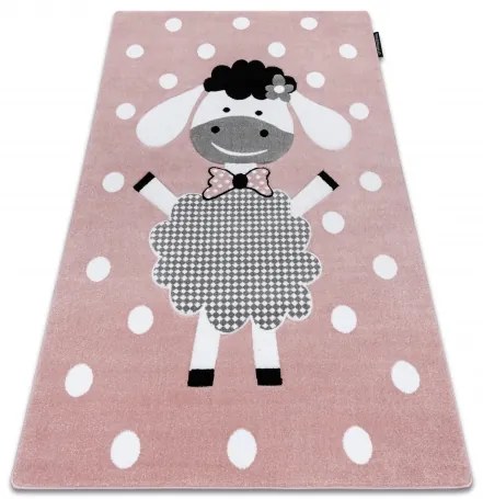 Makro Abra Dětský kusový koberec PETIT DOLLY ovce růžový 120 x 170