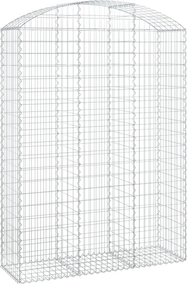 Klenutý gabionový koš 150 x 50 x 200/220 cm pozinkované železo 153460