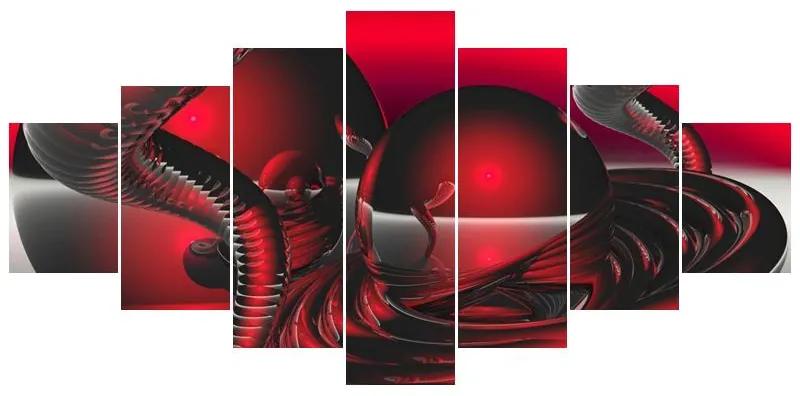 Abstraktní obraz - červená (210x100 cm), 40 dalších rozměrů