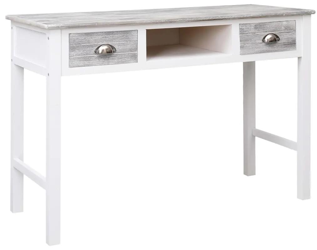 vidaXL Psací stůl šedý 110 x 45 x 76 cm dřevo