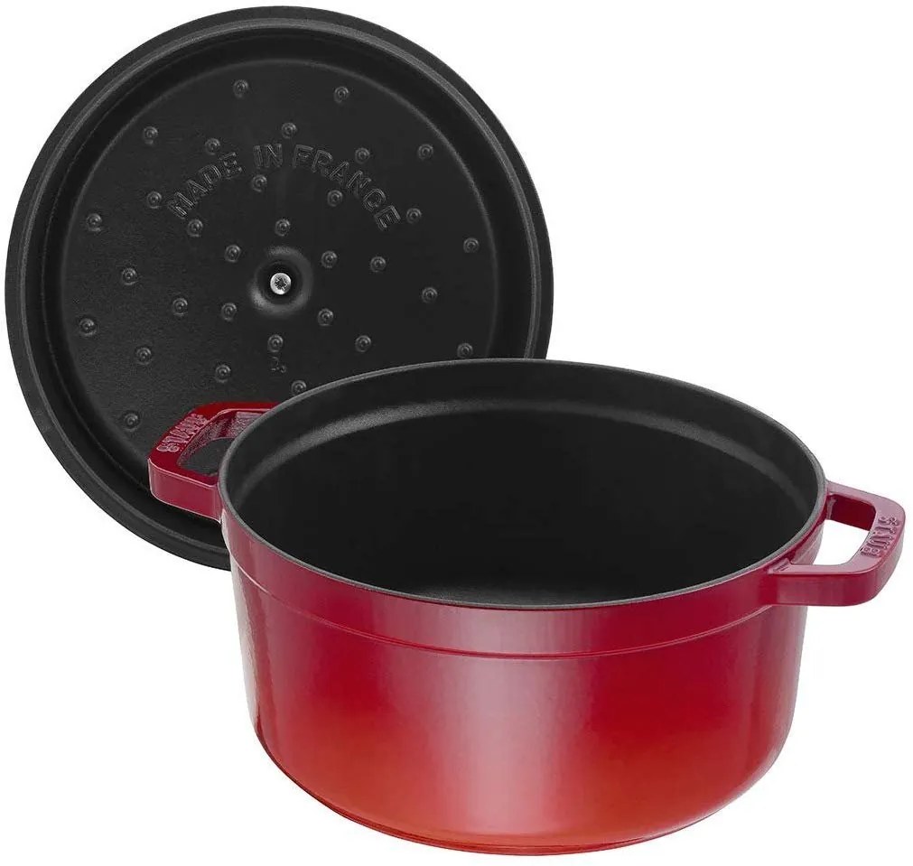 STAUB FRANCE Staub hrnec kulatý s poklicí 28cm, višňová, 6,7l