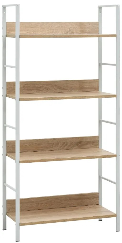 4patrová knihovna dub 60 x 27,6 x 124,5 cm kompozitní dřevo 288225