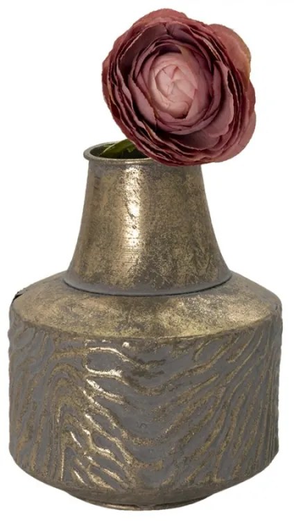 Zlatá antik dekorační váza Hubertus – 15x21 cm