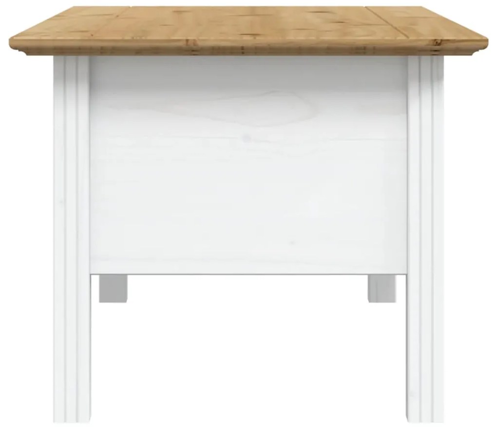 Konferenční stolek BODO bílý a hnědý 100 x 55 x 45 cm borovice - Default Title