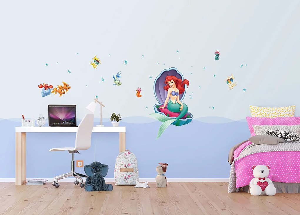 Dětská samolepka na zeď Disney Ariel | 65 x 85 cm | DDK864