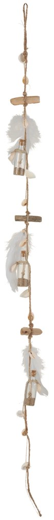 Girlanda s peříčky a lahvičkami - 7*2,5*105 cm