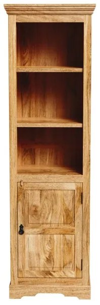 Indický nábytek - Knihovna Guru 60x200x45 z masivu mango Mango natural