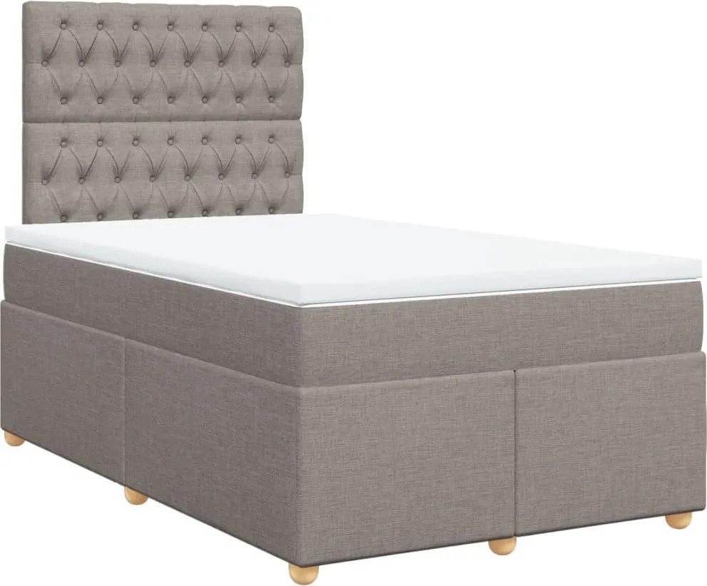 Box spring postel s matrací taupe 120x200 cm textil 3291258