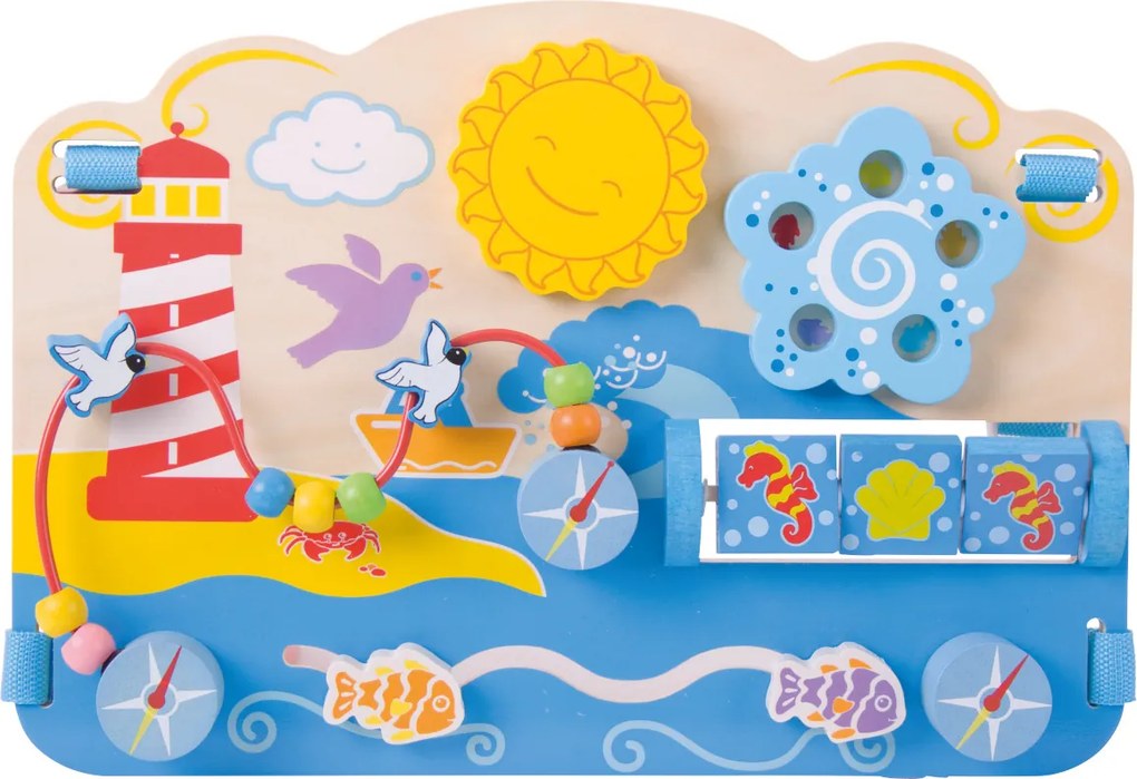 Bigjigs Toys Dřevěná motorická deska moře