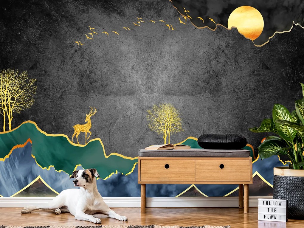 Tapeta abstrakce jelena při slunci