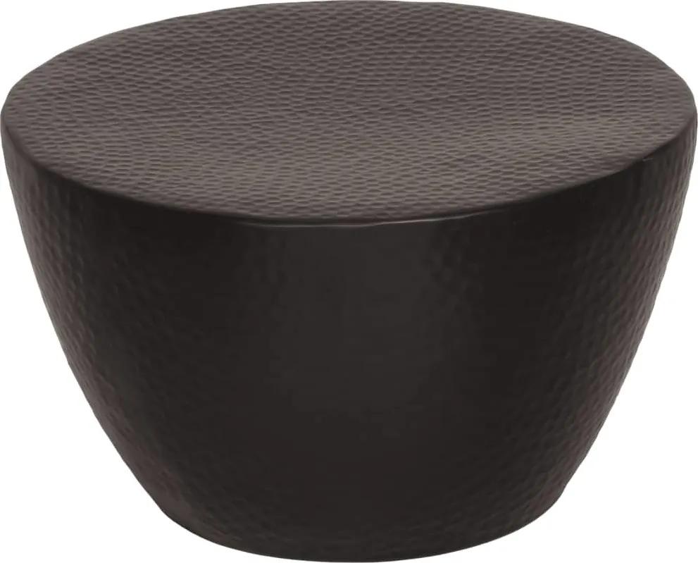 vidaXL Konferenční stolek kovaný hliník Ø 50 x 30 cm [359610] Barva: Černá
