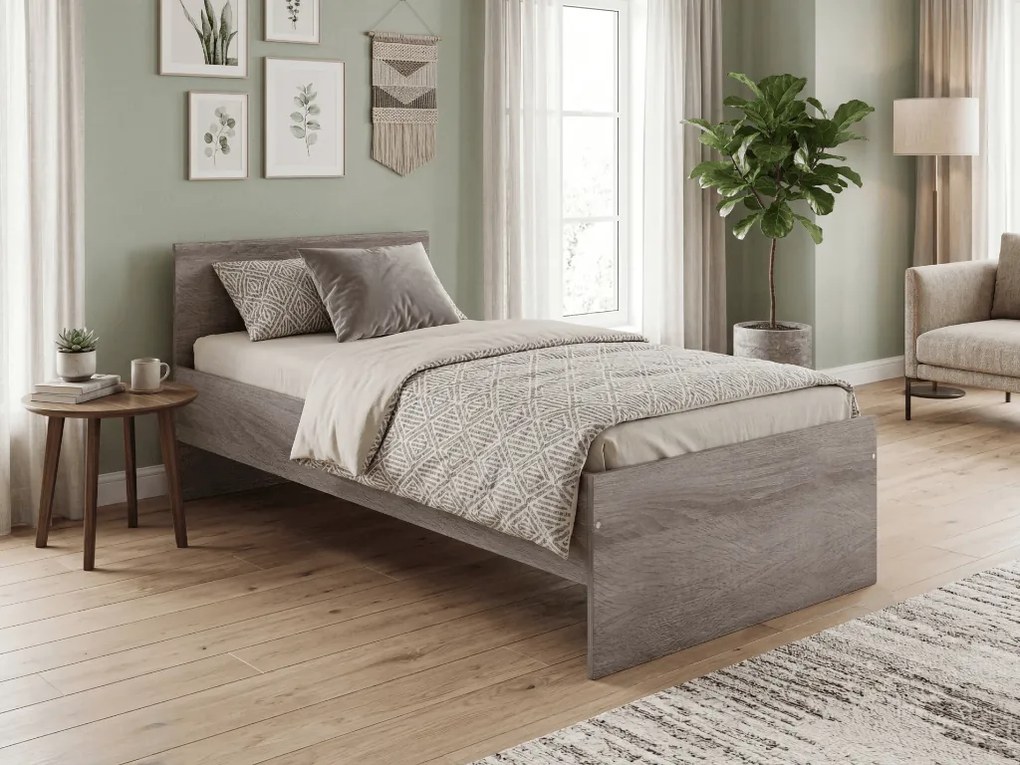Postel ELISA 90 x 200 cm, dub lanýž Matrace: Bez matrace, Rošt: Bez roštu