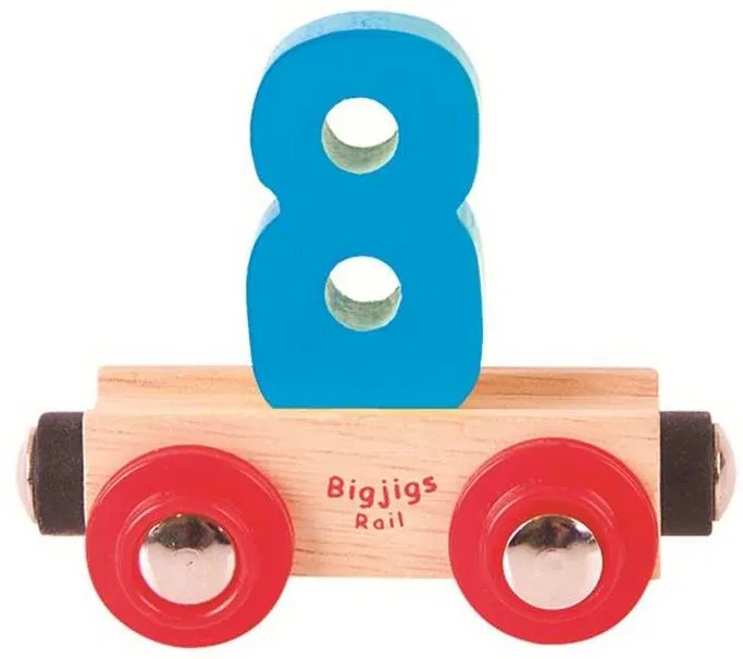 Bigjigs Rail Vagónek dřevěné vláčkodráhy - Číslo 8