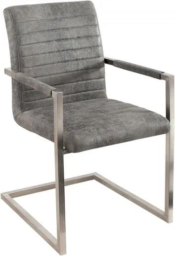 INV Konferenční židle Wilde starožitná šedá