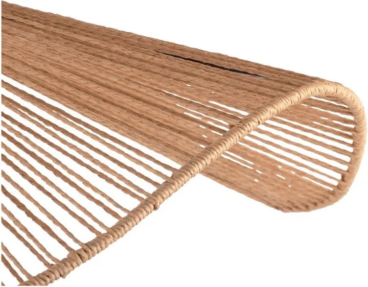 Kovové závěsné svítidlo v přírodní barvě se stínidlem z papírového výpletu ø 80 cm Sombra – Leitmotiv