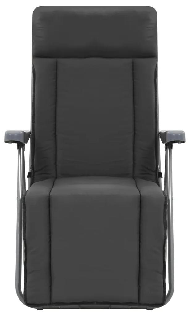 vidaXL Skládací zahradní židle s poduškami 2 ks šedé