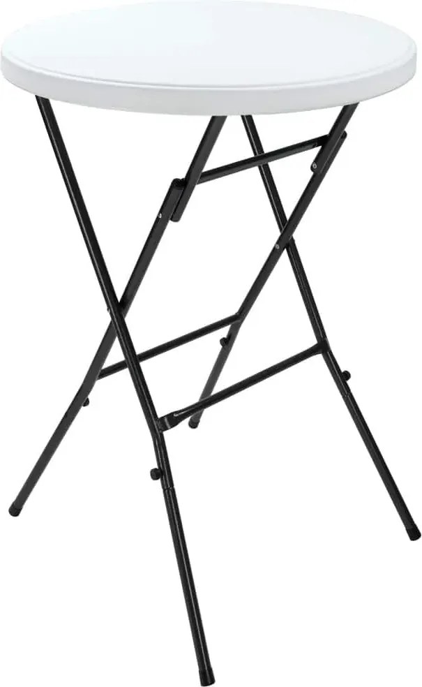 Cateringový skládací barový stůl STABLE 72 cm bílý