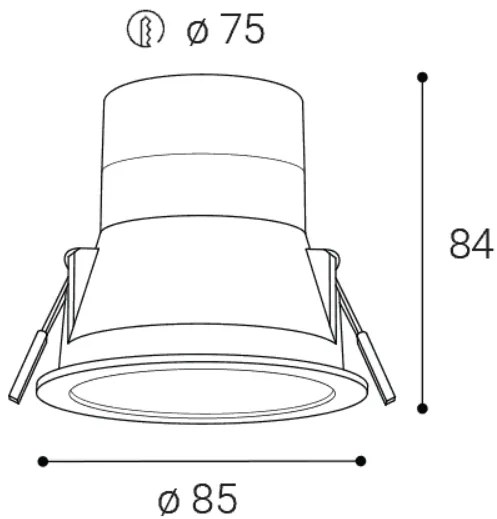 Led2 Zápustné bodové LED svítidlo ZERO II, M Ø 8,5cm Barva: Černá