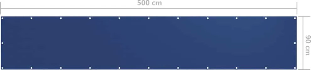 Balkónová zástěna modrá 90 x 500 cm oxfordská látka 135014