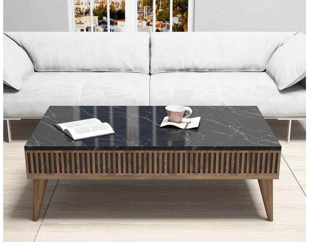 Designový konferenční stolek Cadelaria 105 cm ořech černý