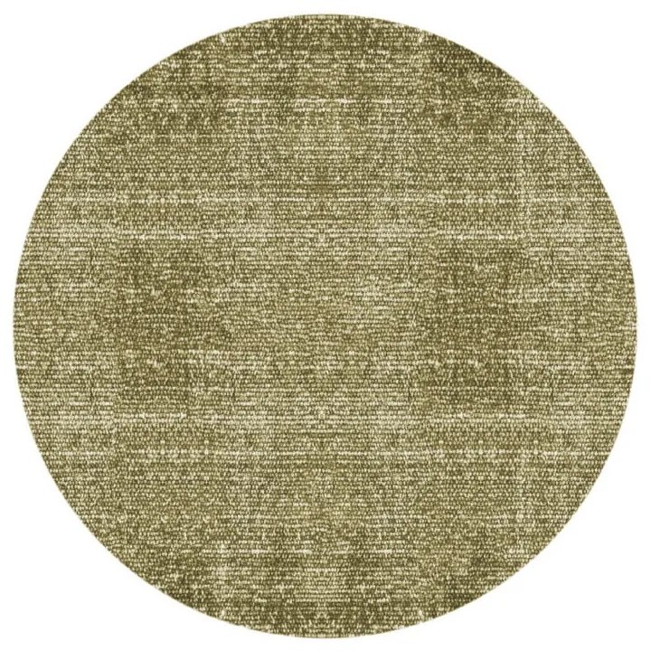 Zelený bavlněný koberec PT LIVING Washed, ⌀ 150 cm