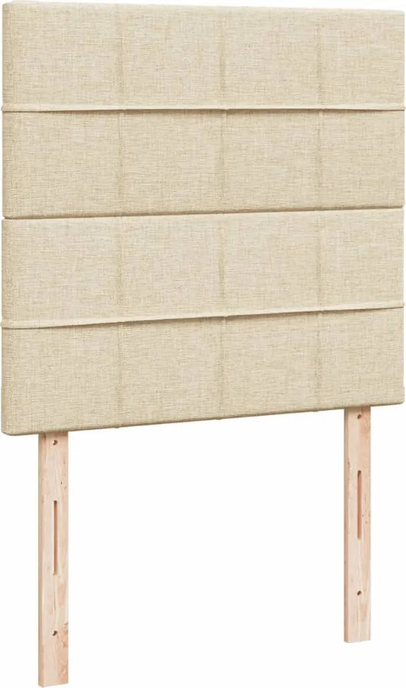 Box spring postel s matrací krémová 80 x 200 cm textil 3292620