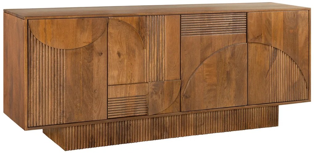 Invicta Mangová komoda ART DECO hnědá 170 cm