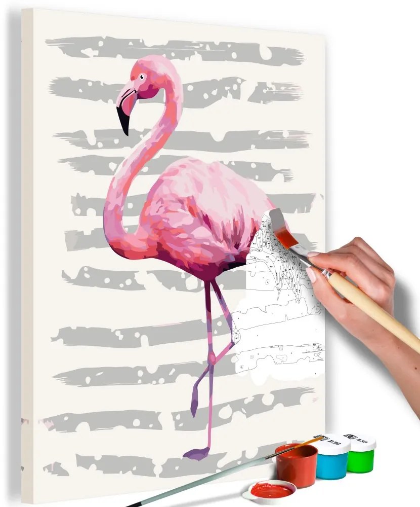 Bimago Malování podle čísel - Beautiful Flamingo | 40x60 cm