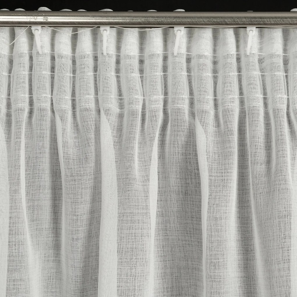 ZÁCLONA NA PÁSCE KLEO 350X145 CM BÍLÁ
