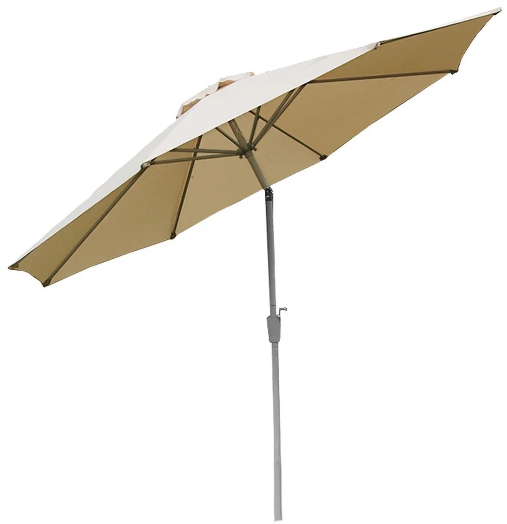 Slunečník N18 Ø 2,7m - polyester/hliník - krémová