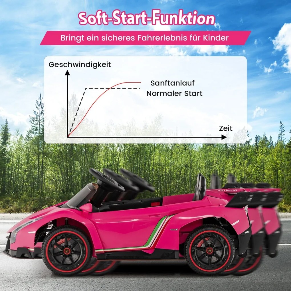 Costway Dětské elektrické auto Lamborghini s dálkovým ovládáním a LED světlomety