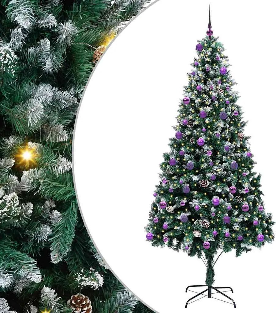 Umělý vánoční stromeček Zelená 240 cm PVC, ocel a plast 3396288