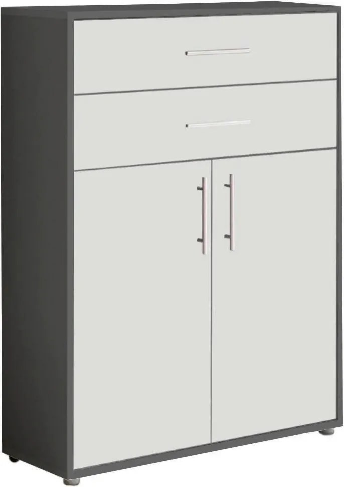 XXXLutz SKŘÍŇ NA ŠANONY, antracitová, bílá, 84,4/113,6/33 cm MID.YOU - Online Only kancelářský nábytek - 001067016904