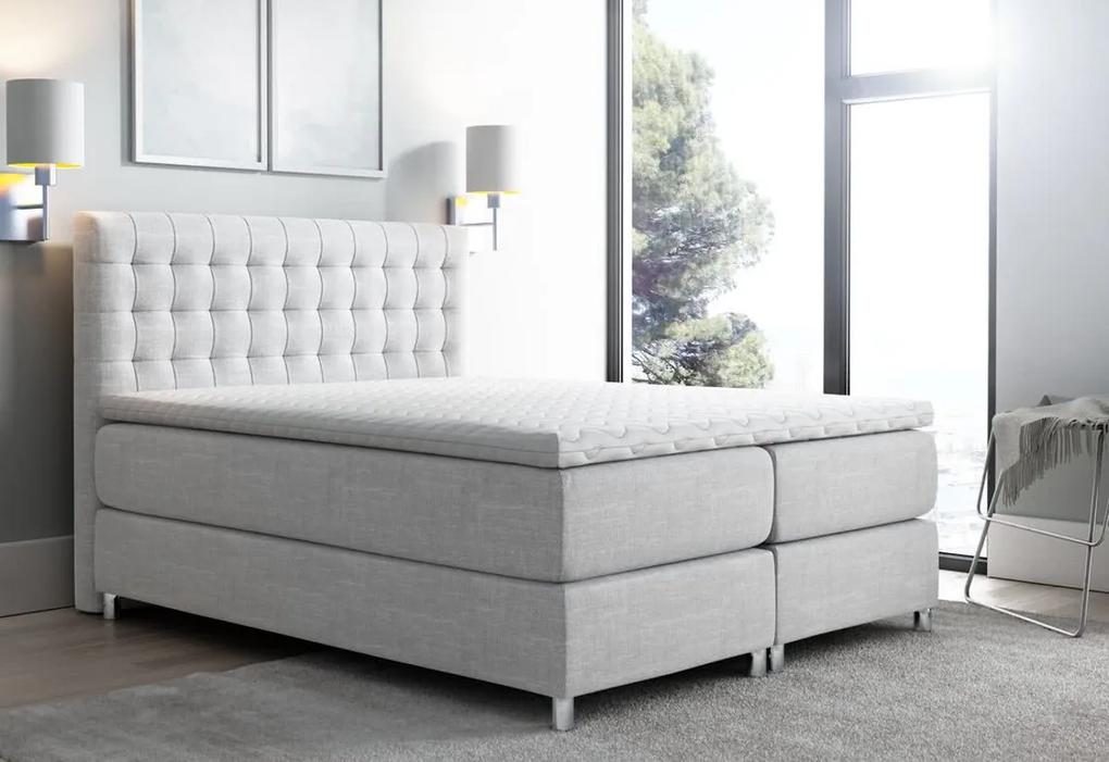 Čalouněná postel PRIMO + topper, 160x200, inari 91