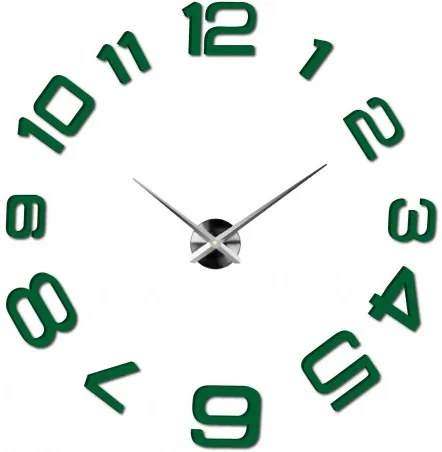 Moderní nalepovací nástěnné hodiny | 3D hodiny 12S053-Wanduhr HEU-