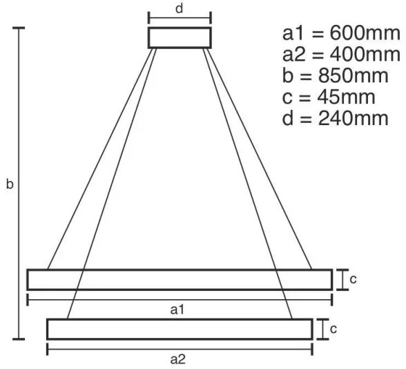 LED Stmívatelný lustr na lanku LED/120W/230V 3000-6500K + dálkové ovládání