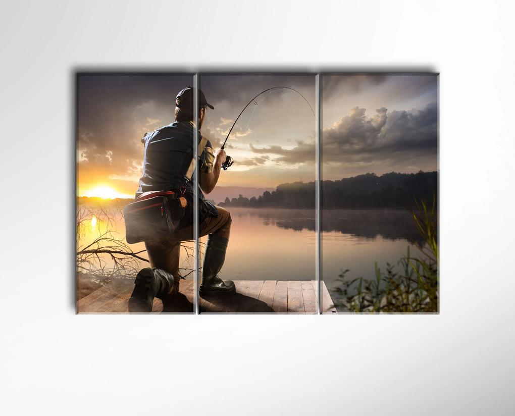 Malvis ® Obraz Rybář na molu ROZMĚR (šířka x výška): jednodílný obdélník 150x100 cm