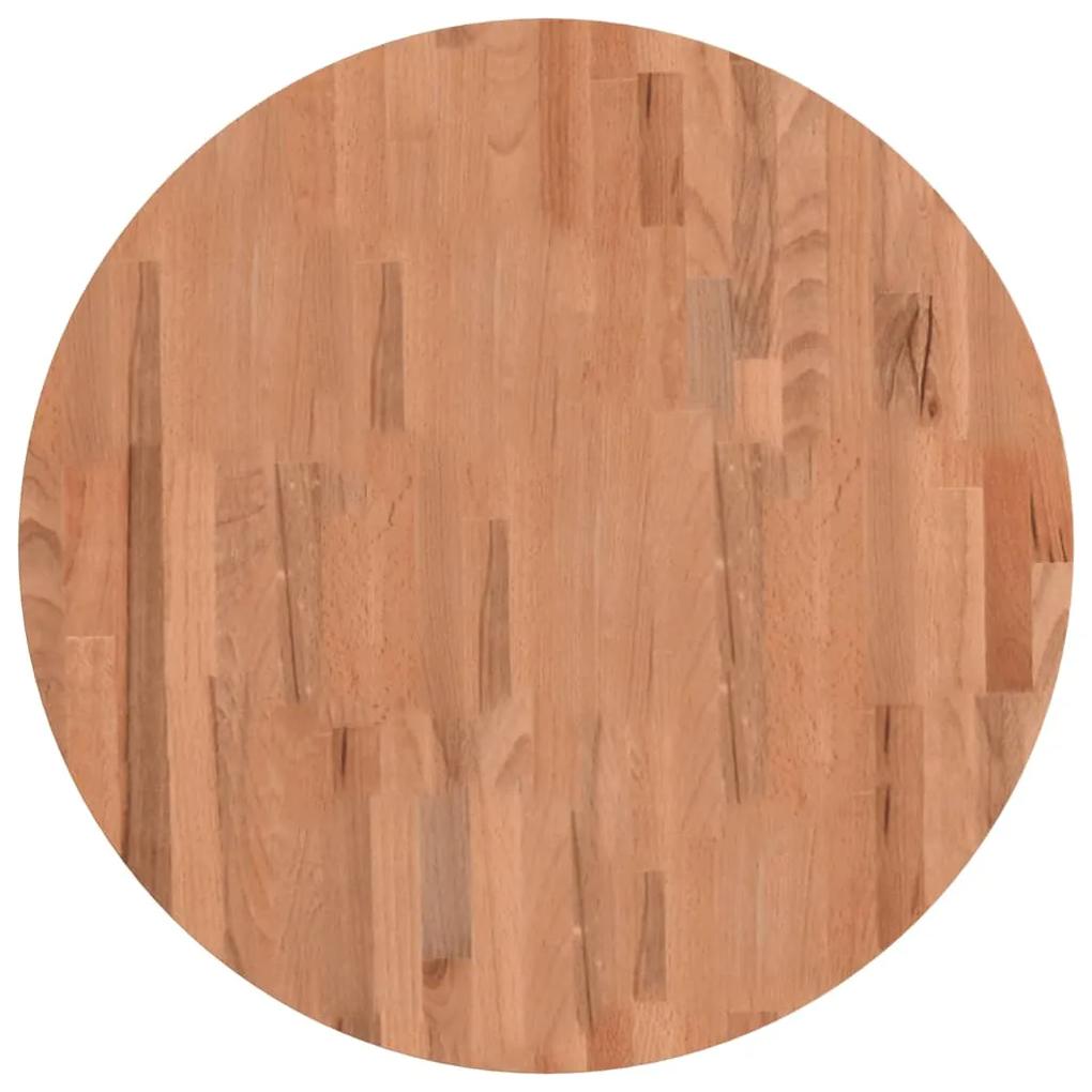 Stolní deska Ø 70 x 1,5 cm kulatá masivní bukové dřevo - Default Title