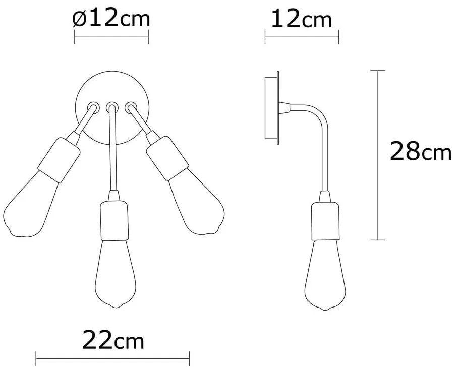 Nástěnné svítidlo v bronzové barvě Harput – Opviq lights
