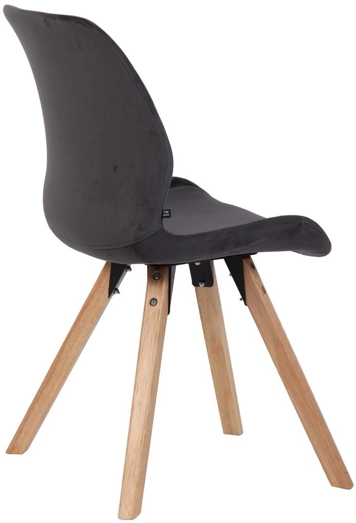 Jídelní židle Carnforth - 2 ks - samet | tmavě šedé