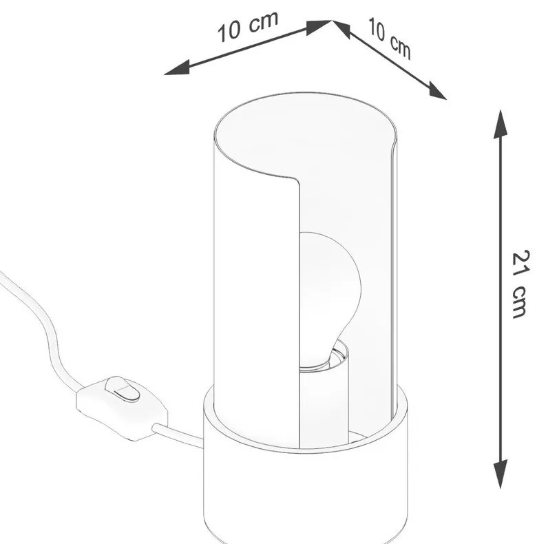 Bílá stolní lampa (výška 21 cm) Aurea – Sollux