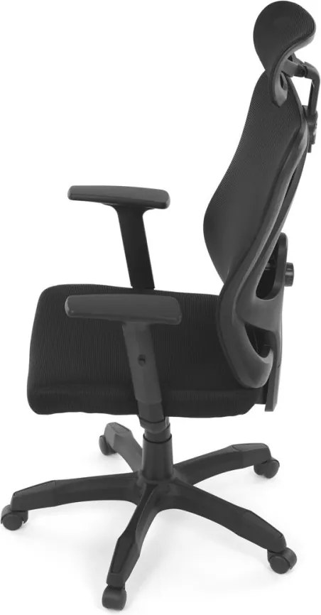 Kancelářská židle KA-R215 BK, synchronní mechanismus, černá síťovina (65 x 63) cm