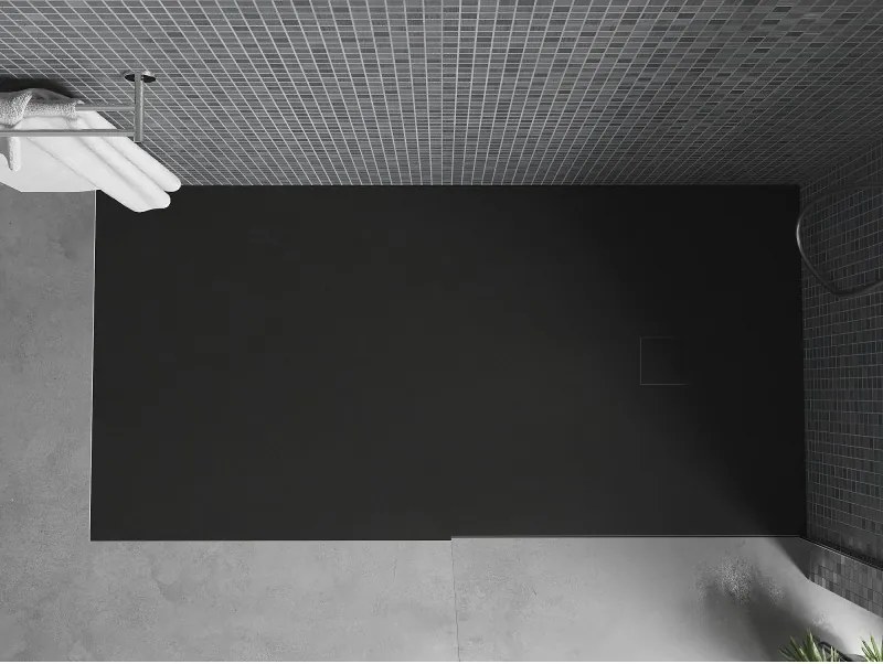 Mexen Bert, SMC obdélníková sprchová vanička 160 x 70 cm, černá, 4K707016