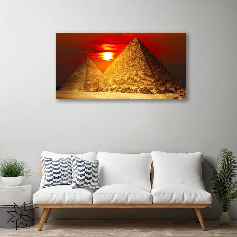 Obraz na plátně Pyramidy Architektura 125x50 cm