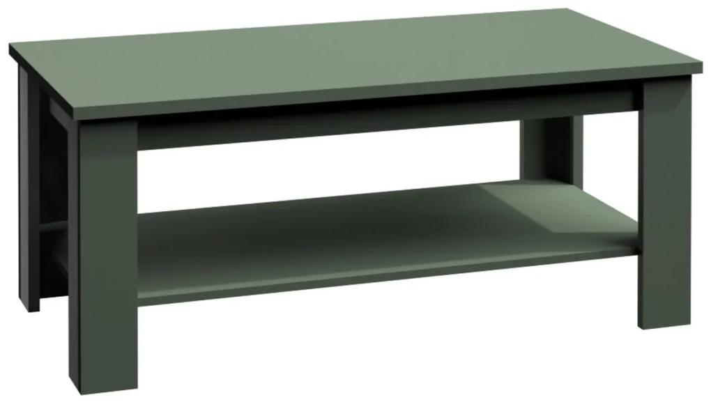 Konferenční stolek 120 MEX 10593, Dekor  borovice Andersen zelený mat